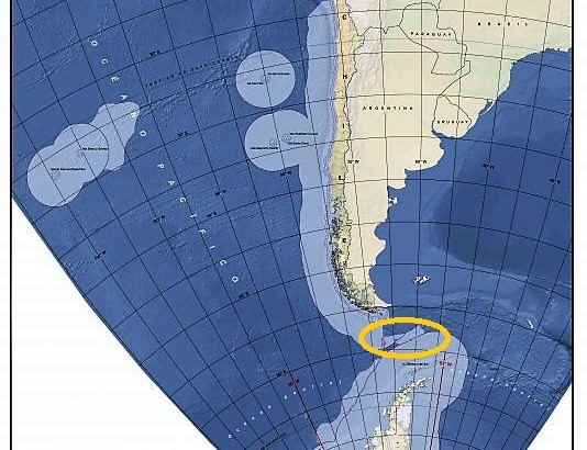 Chile avanza sobre 5000 km2 de un sector marítimo austral de la Argentina