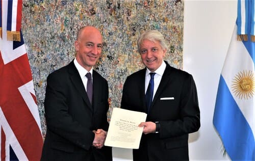 Former British ambassador to Argentina Mark Kent left his diplomatic career